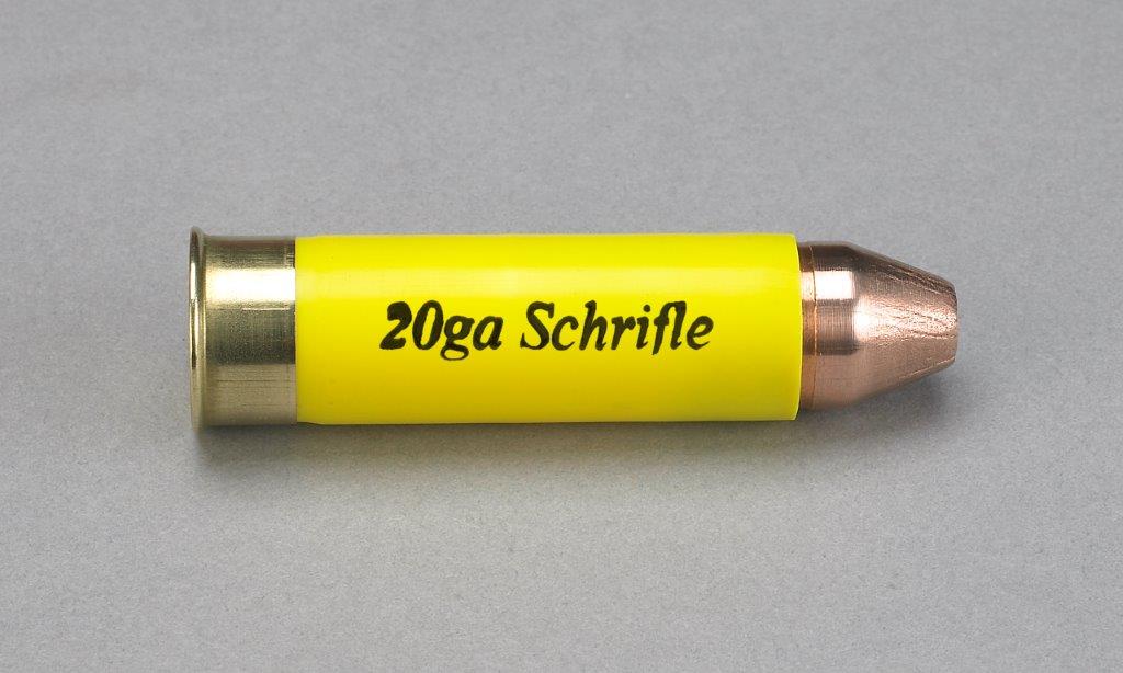 "Premier 20ga 2.2” Schrifle™ 365gr Copper slug". “The only totally NEW ...